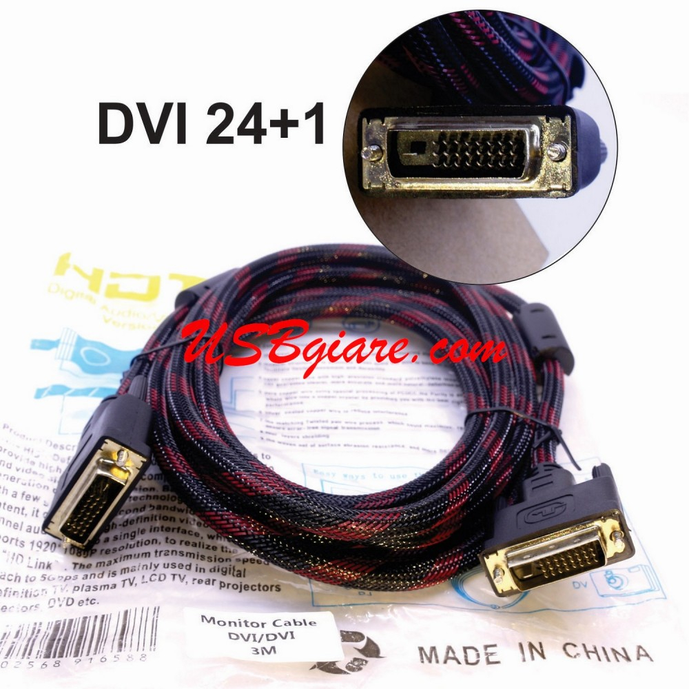 CÁP DVI 3M CHUẨN DVI-D 24+1 DUAL LINK | Shopee Việt Nam