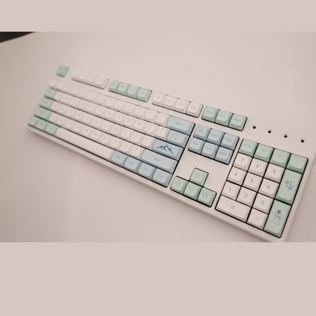 keycap iceberg xanh nhạt,nhựa pbt,profile xda,nhựa siêu dày 1.5mm ...