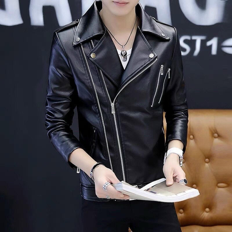 Áo Khoác Da nam lót dù cá tính hàn quốc BONADO AK59 | Shopee Việt Nam