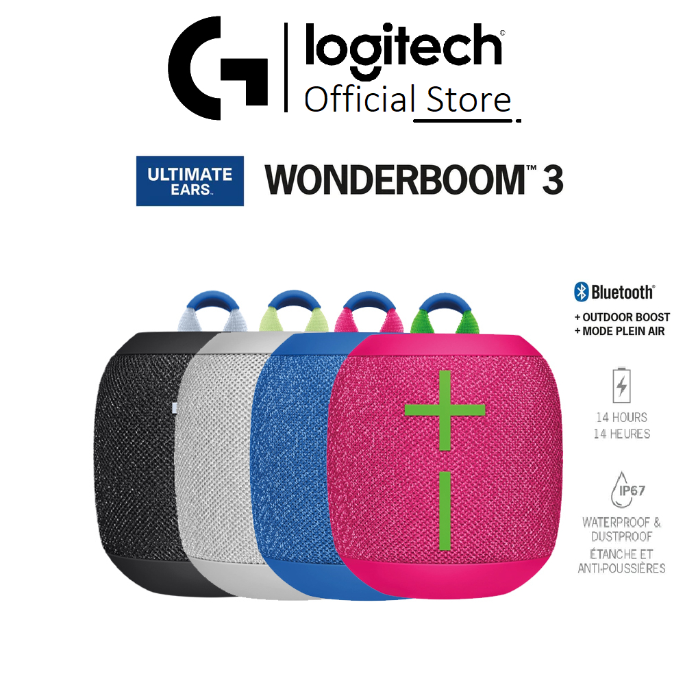 Loa di động Bluetooth Logitech UE Wonderboom 3 - Nhỏ gọn, Bass lớn 360o ...