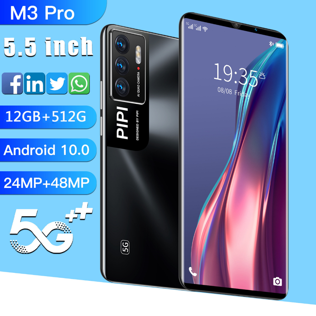 M3 Phone Original Cellphone Sale 12GB + 512GB Legal Dual SIM Gamming ...