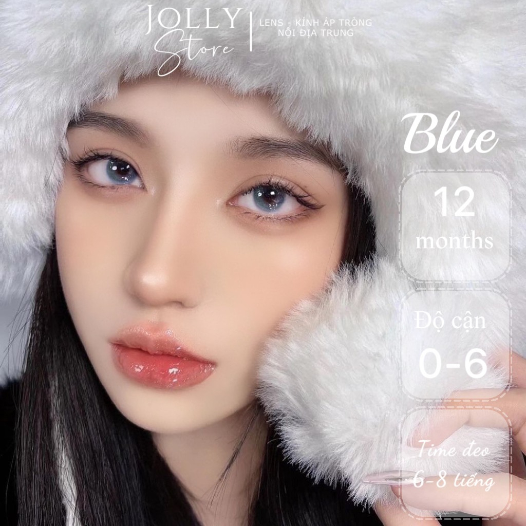 Lens LUNA EYES - Kính áp tròng Blue 101 giãn vừa cận từ 0-6 độ JOLLY STORE | Shopee Việt Nam