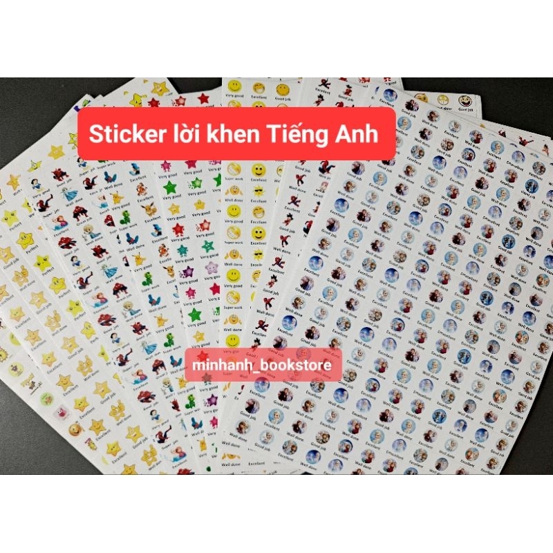 Sticker lời khen Tiếng Anh dạng decal | Shopee Việt Nam