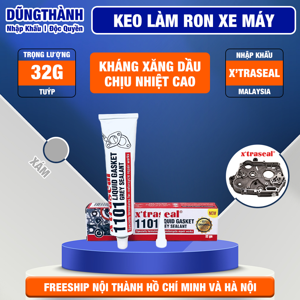 Keo dán ron xe máy chịu nhiệt X’traseal khô nhanh kháng xăng dầu màu ...