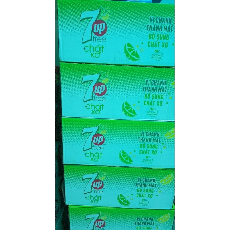 Thùng 24 lon 7up chanh chất xơ 330ml | Shopee Việt Nam