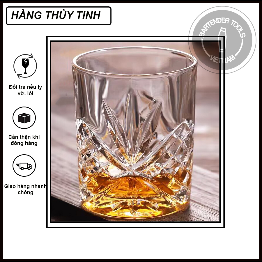 Rock glass - Cốc thủy tinh hoa văn 340ml (BG12) | Shopee Việt Nam