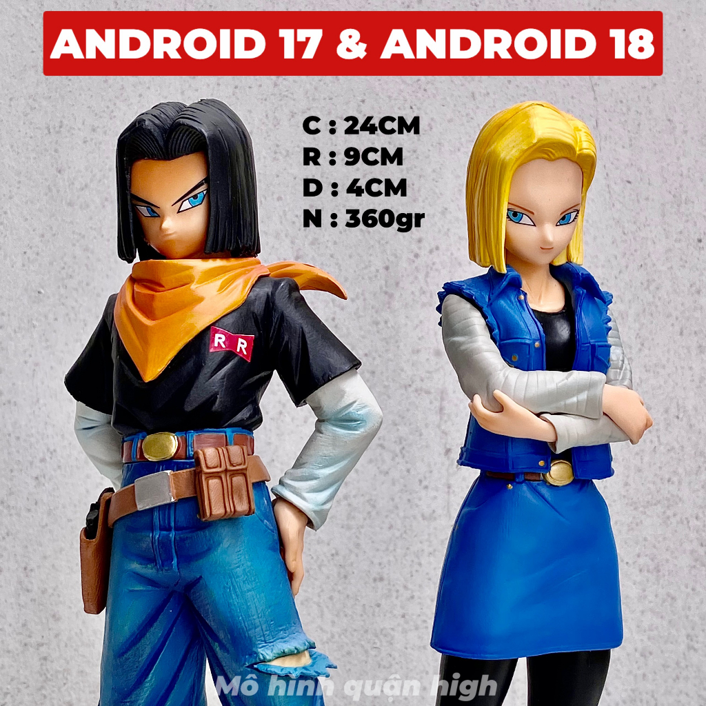 Mô hình Android 17 Android 18 cao 24CM - Mô hình andoird số 17 và ...