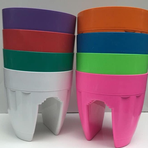 Chậu Nhựa Trồng Cây Treo Lan Can, Kẹp Lan Can - Chậu Trồng Hoa Lan Can Loại Siêu Dày (kt: 28*30 ...