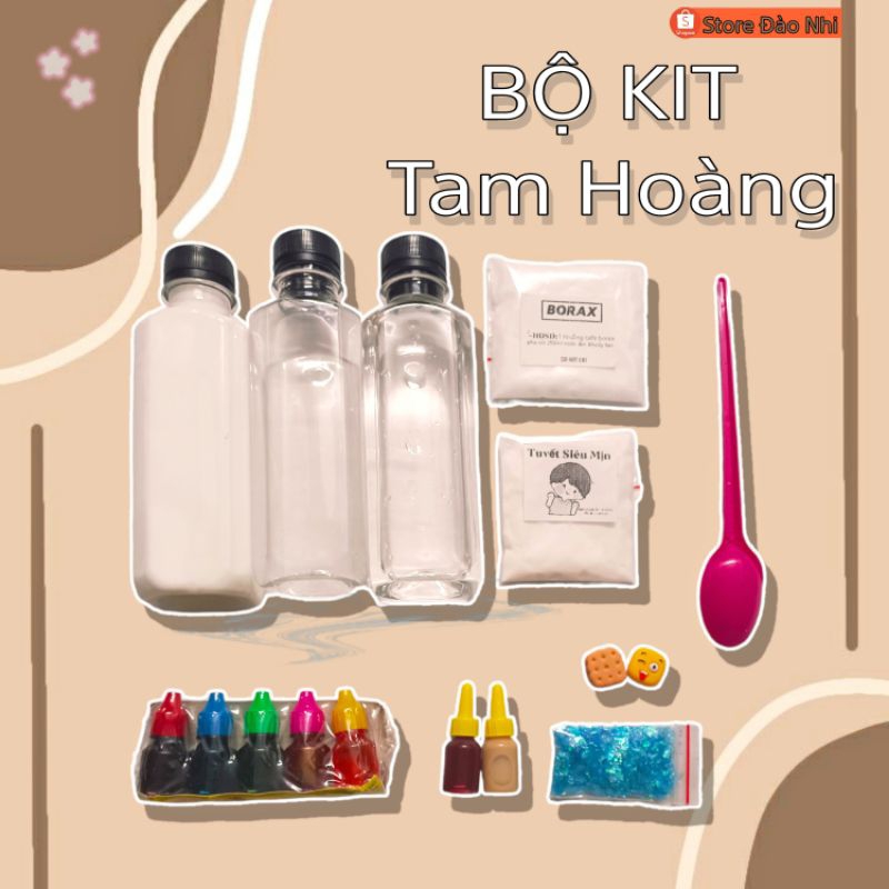 [TAM HOÀNG KIT] Bộ làm slime 19 món,kit làm slime chất nhờn ma quái ...
