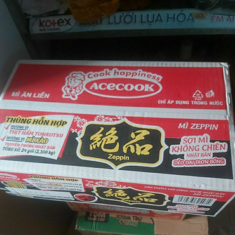 Thùng 24 gói mì Zeppin không chiên Acecook | Shopee Việt Nam
