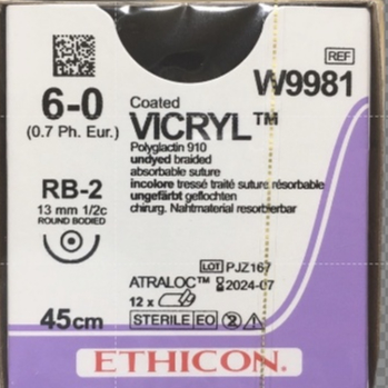 Chỉ phẫu thuật Vicryl 6-0 một kim tròn W9981 | Shopee Việt Nam