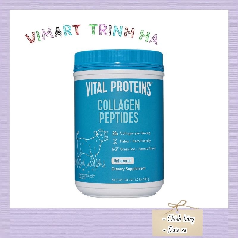 Bột collagen Vital Proteins Collagen Peptides Unflavored 680g | Shopee Việt Nam