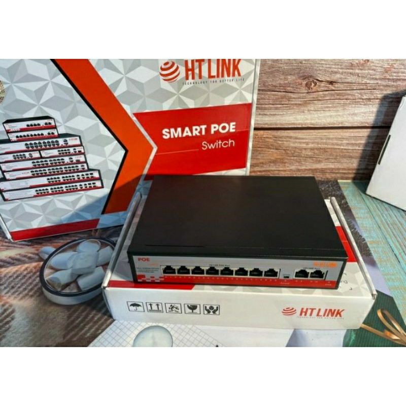 Switch Poe HT-Link HT-82FP 8 cổng (Bộ chia camera). | Shopee Việt Nam