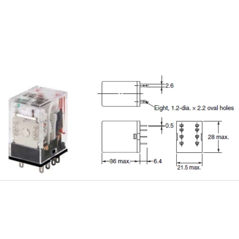 Relay , Rơ le trung gian Omron MY2N-GS 8 chân nhỏ 12V 24V 110V 220V | Shopee Việt Nam