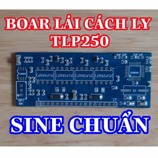 1 PCB LÁI CẦU H SINE CHUẨN dùng chip EG8010 + TLP250 đã lắp sẵn linh kiện cơ bản như hình ...