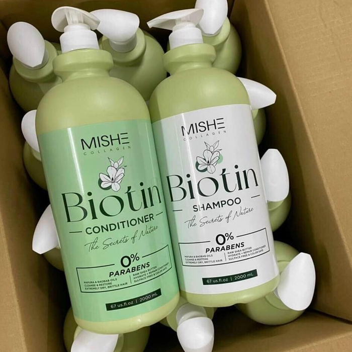 ( Chính Hãng) Gội Xả MIshe Biotin Thơm Mềm Mượt 2000ml bestmypham ...
