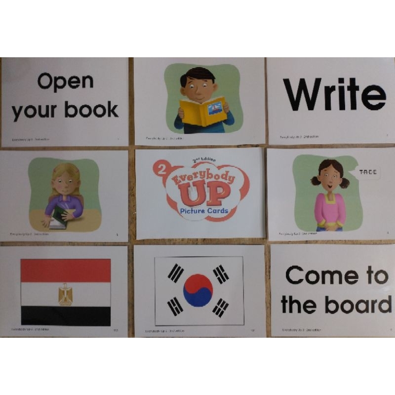 Flashcard Everybody Up 2 bản 2nd (5 in 2 mặt) ÉP plastic | Shopee Việt Nam
