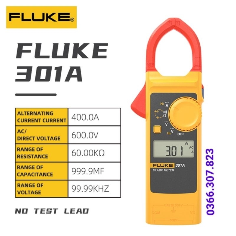 Fluke 301A+ Ampe Kìm Đo Dòng AC 400A đo tụ điện, tần số | Shopee Việt Nam