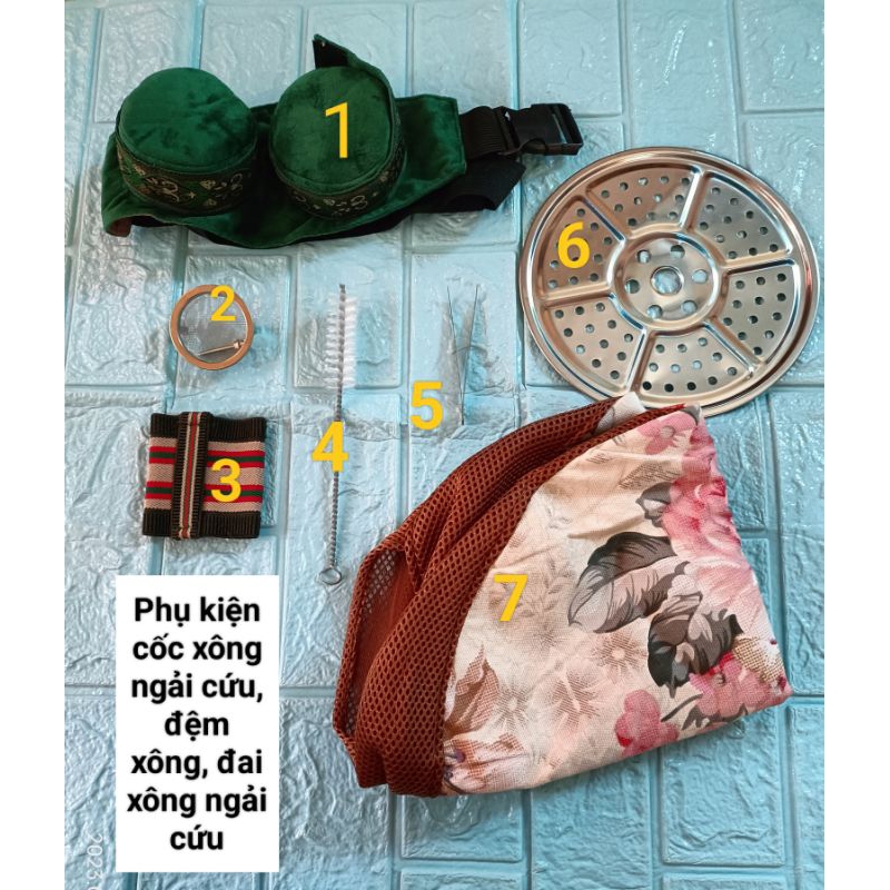 Phụ kiện thay thế: cốc xông ngải cứu, đai xông ngải cứu, đệm ngồi xônc ...