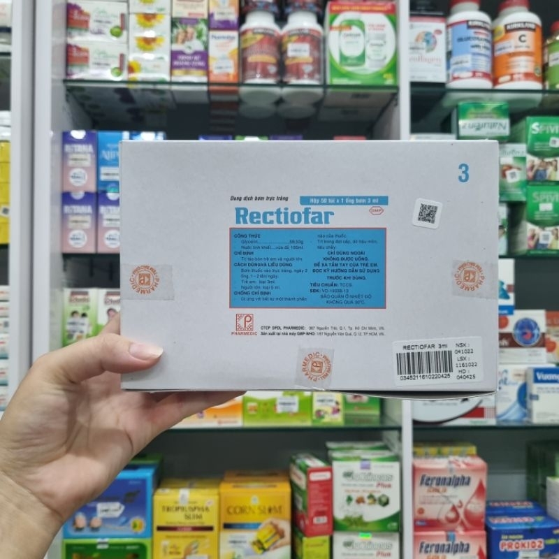 1 hộp 50 ống bơm trực tràng Rectiofar cho trẻ em 3ml | Shopee Việt Nam