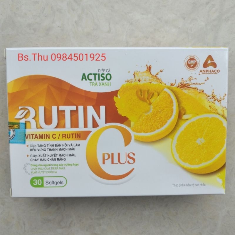 Rutin C Plus vitaminC, Actiso, Diếp Cá, Trà xanh tăng tính bền thành ...