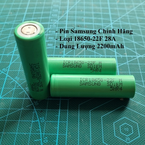 Pin Samsung Chính Hãng 18650-22F 28A Loại Tốt, Dòng Xả Cao | Shopee ...