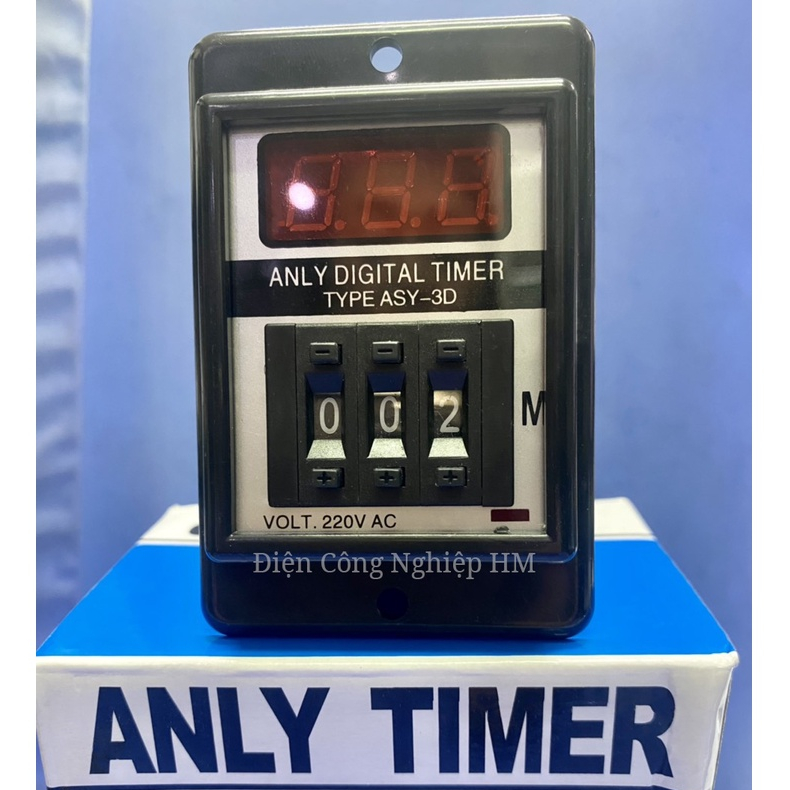 Relay Rơ Le Thời Gian ANLY ASY-3D (999s, 999m), Đế Cắm Rơ Le 8 chân PF083A | Shopee Việt Nam