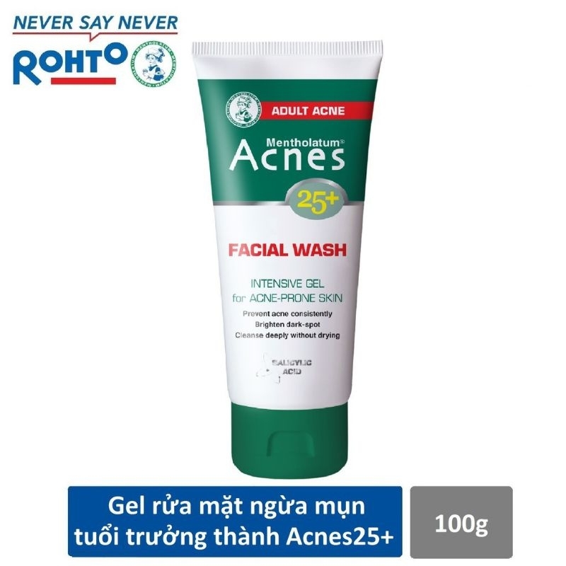 [100g] Gel rửa mặt ngăn ngừa mụn - ACNES 25+ FACIAL WASH | Shopee Việt Nam