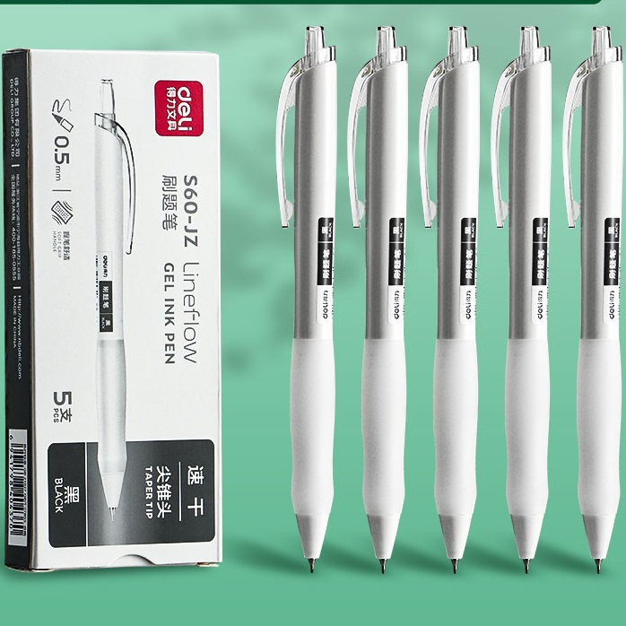 Bút gel DELI S60 mực đen, ngòi 0.5mm | Shopee Việt Nam