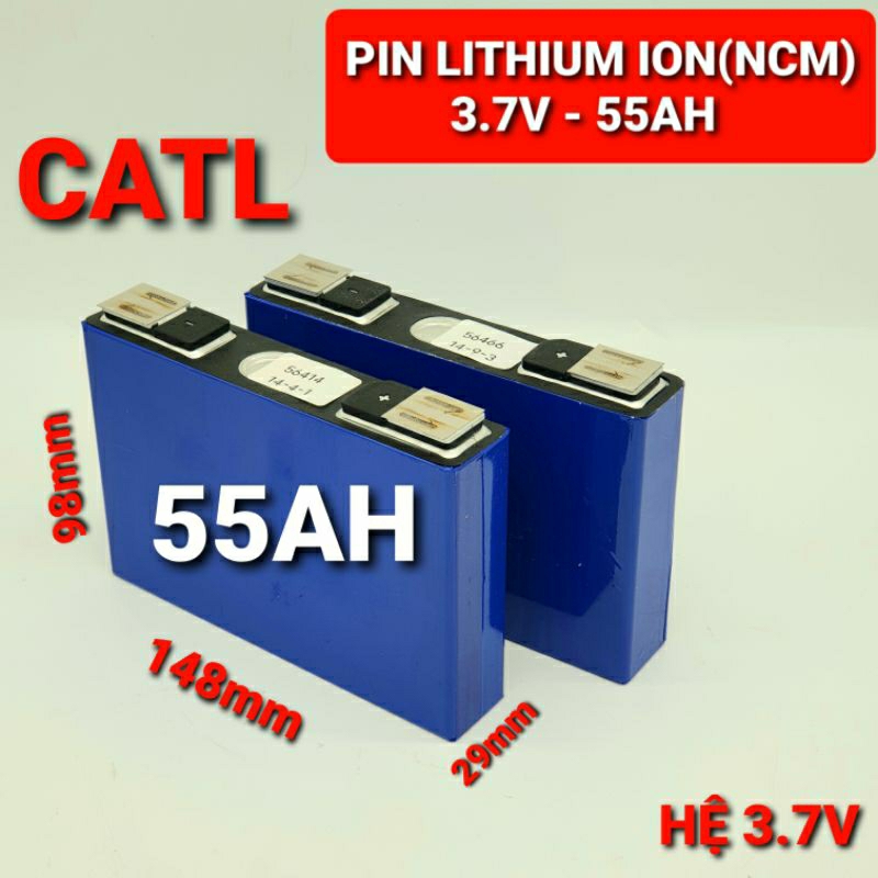 achun.vn - Mới - PIN LITHIUM NCM CATL - 3.7V - 55AH VỎ NHÔM DÙNG XE ...
