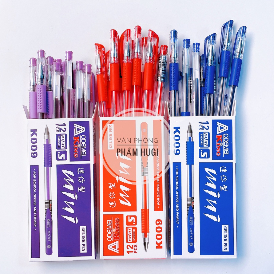 Hộp 12 Cây Bút Gel Nước Mini (0.5mm) mực Xanh/Tím/Đỏ/Đen | Shopee Việt Nam