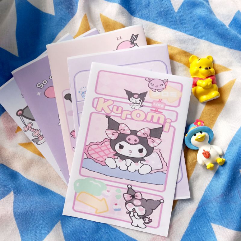 Set 5 túi giấy mini KUROMI gói hàng, gói quà size 14cmx20cm nhiều màu ...