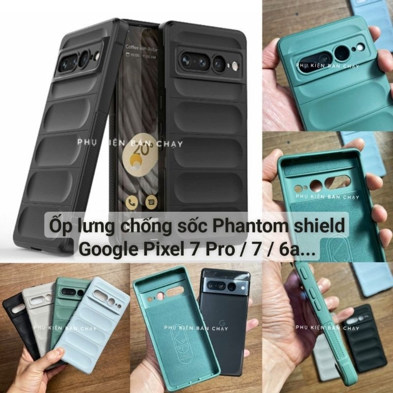 Ốp chống sốc TPU sọc ngang Phantom shield Google Pixel 9 Pro XL / 8 / 7 / 6a bảo vệ camera sau ...