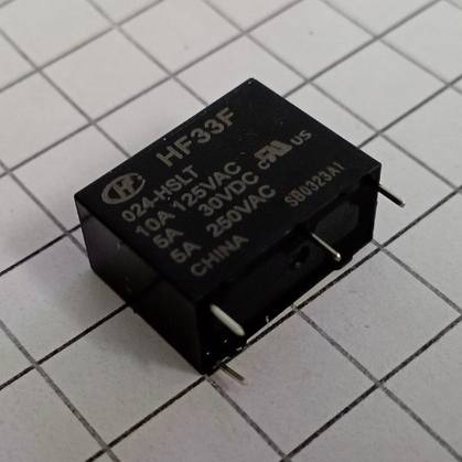Relay HF33F - 10 pcs HF33F/024-HSLT 24V 4 chân - tiếp điểm thường mở 5A - chính hãng HONGFA - 10 ...