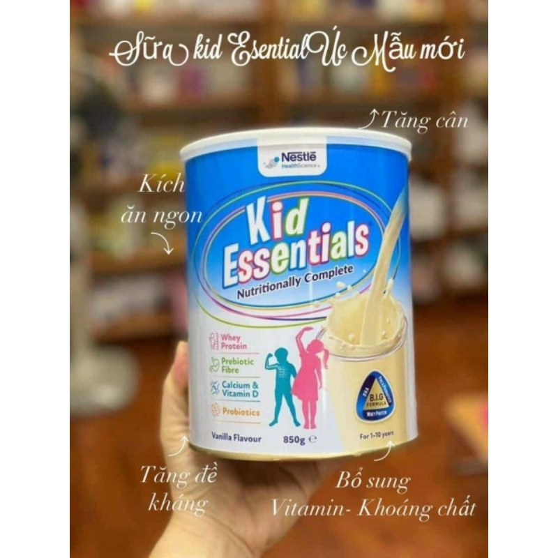 Sữa bột Kid Essentials hộp 850g 1-10 tuổi - Mẫu mới | Shopee Việt Nam