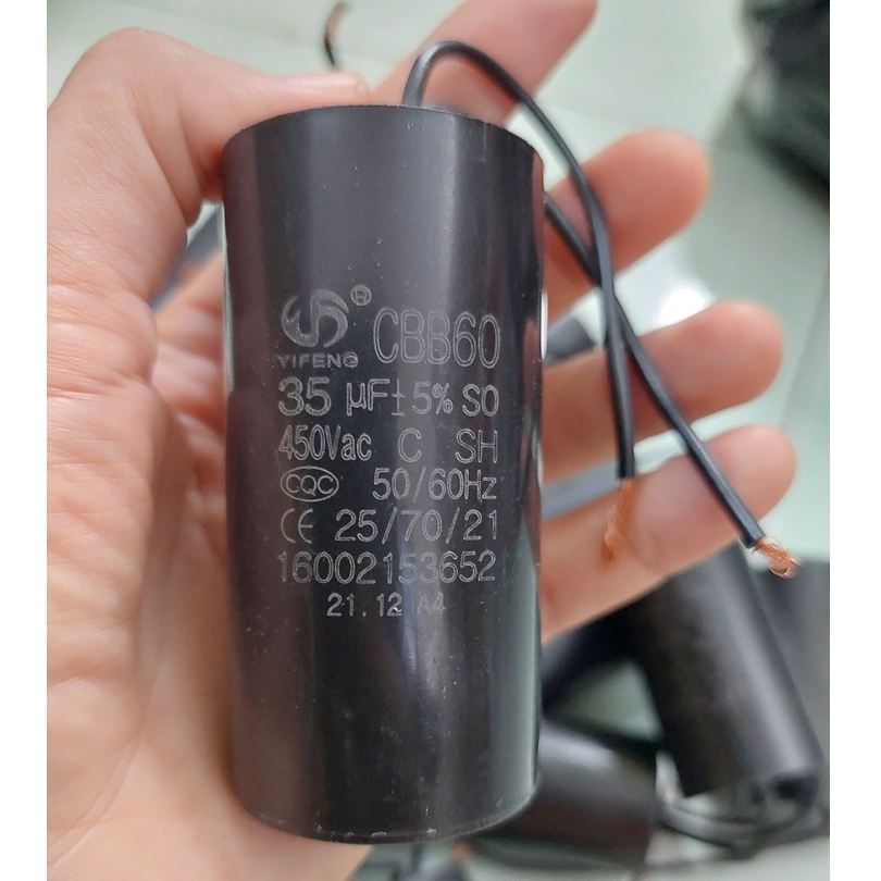 Tụ CBB60 35uf 25uf 18uf 220V - 450V linh kiện máy rửa xe, máy bơm - mô ...