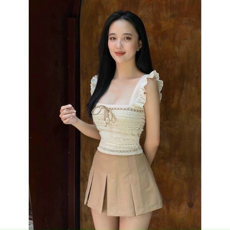Áo ren 2 dây sexxy dáng ngắn croptop, Áo kiểu 2 dây bèo ren móc AK1321 - NhiNhi Shop | Shopee ...