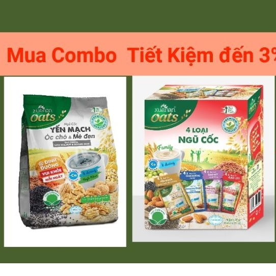 Combo: 1 Gói Ngũ cốc Ốc Chó Mè Đen 400g & 1 Hộp 4 Loại Ngũ Cốc 400g | Shopee Việt Nam