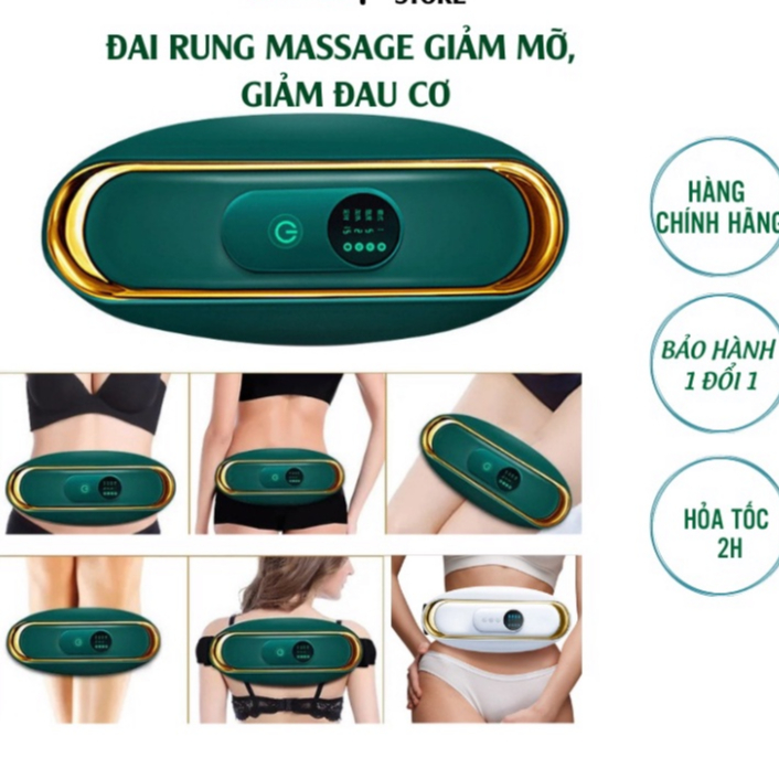 Đai Massage Bụng Máy Massage Rung Nóng Giảm Mỡ Bụng Và Toàn Thân Hiệu Quả Bảo Hành 12 Tháng