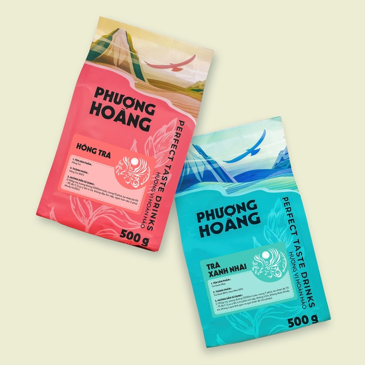 Trà Phượng Hoàng 500gr (Nhài/Ô Long/Kiều Mạch/Hồng Trà/Quế Hoa/Assam ...
