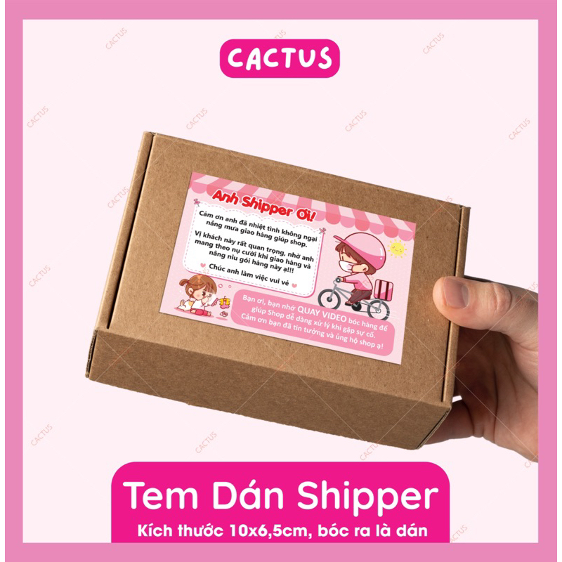 [ HOẢ TỐC ] Combo 100 Tem Dán Cảm Ơn Shipper, Tem Dán hộp Carton ...