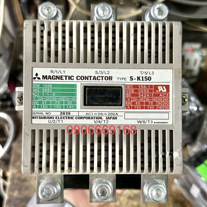 Contactor Khởi Động Từ 150A S-K150 Hiệu Mitsubishi - Hàng Bãi Nhật - Đẹp 90% - Coil 220V SK150 ...