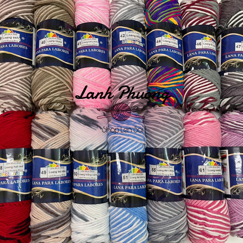 Len Milk Ống Loang, Len Valentine Sợi To Màu Loang | Shopee Việt Nam
