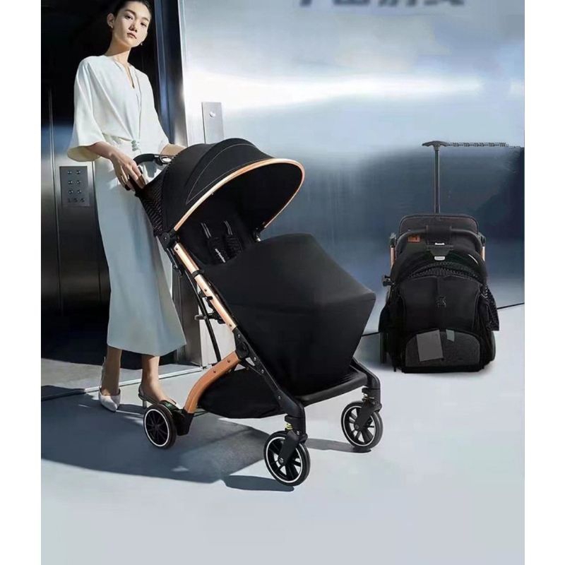 Xe đẩy Baobaohao cao cấp gấp gọn hình vali QZ1-Pro mẫu mới có lò xo giảm sóc, đi được máy bay ...