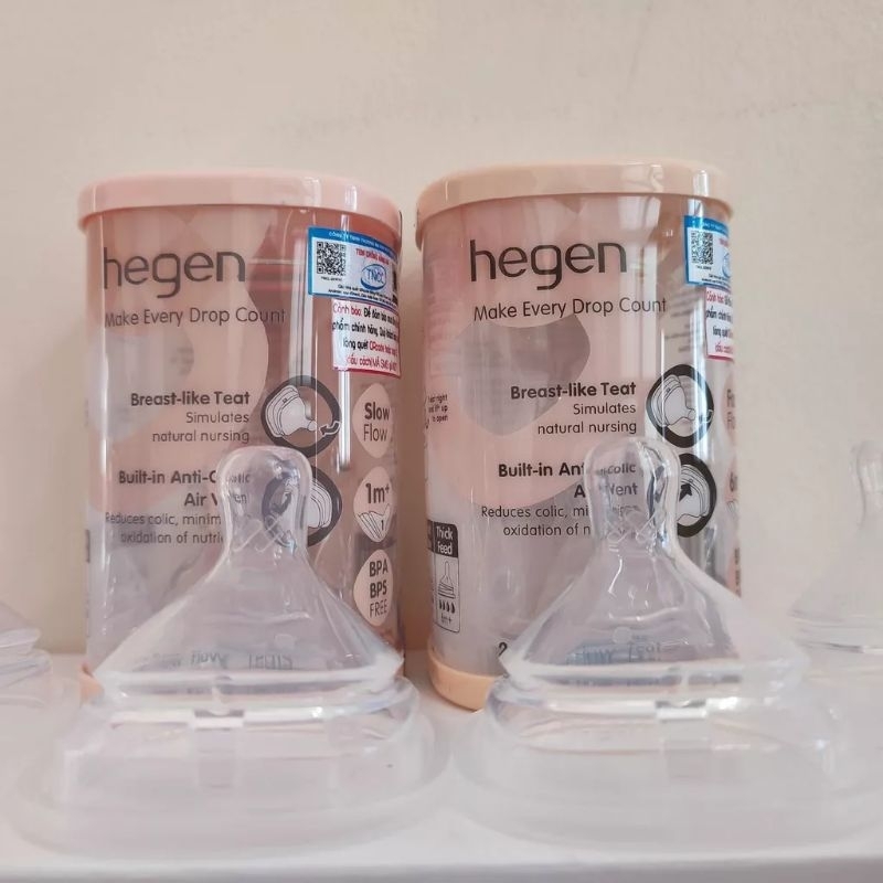 [Lẻ 1 núm] Núm ti Hegen thay thế bình sữa Hegen chính hãng | Shopee ...