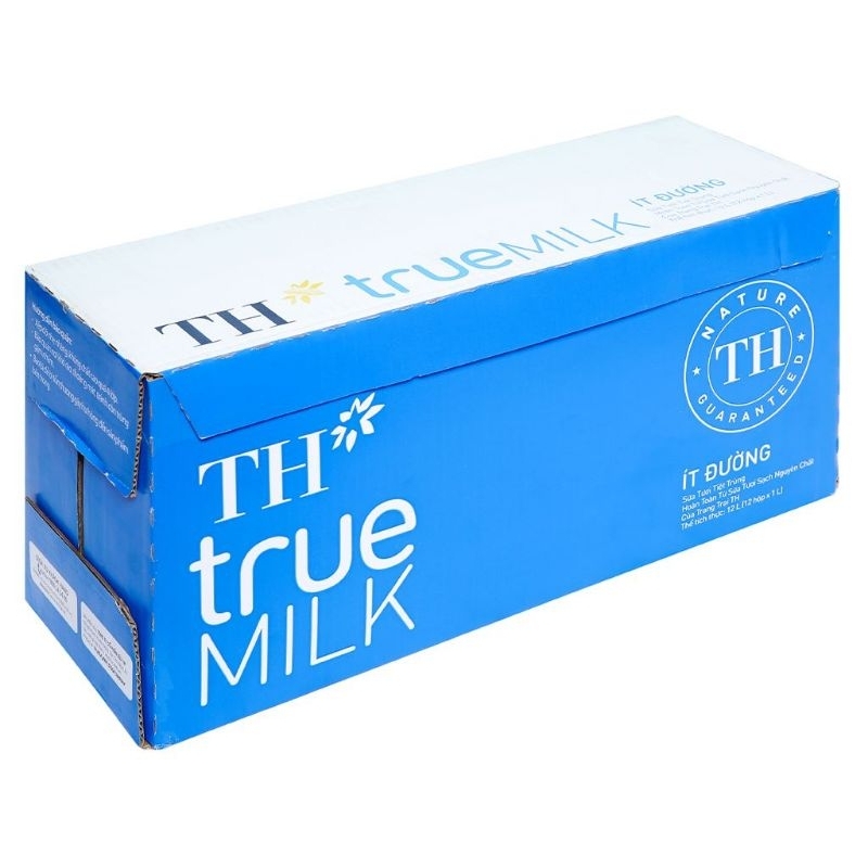 Thùng 12 Hộp Sữa Tươi TH True Milk 1Lít Có Đường, Không Đường, Ít Đường ...