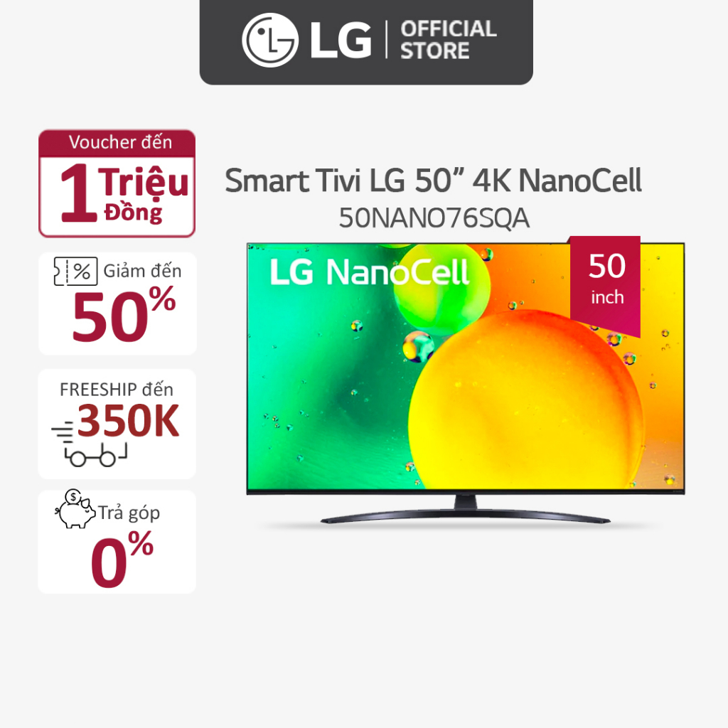 Smart Nanocell Tivi LG 50 Inch 4K 50NANO76SQA ThinQ AI-Model 2022 ...