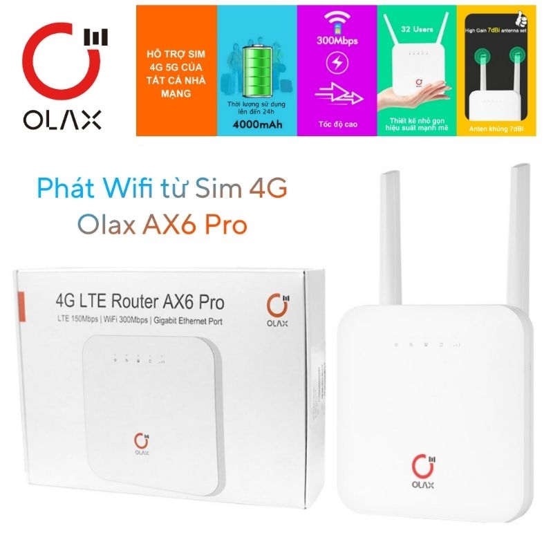 Bộ phát wifi di động sim OLAX MC50 4G LTE tốc độ cao 300Mbps | Shopee Việt Nam
