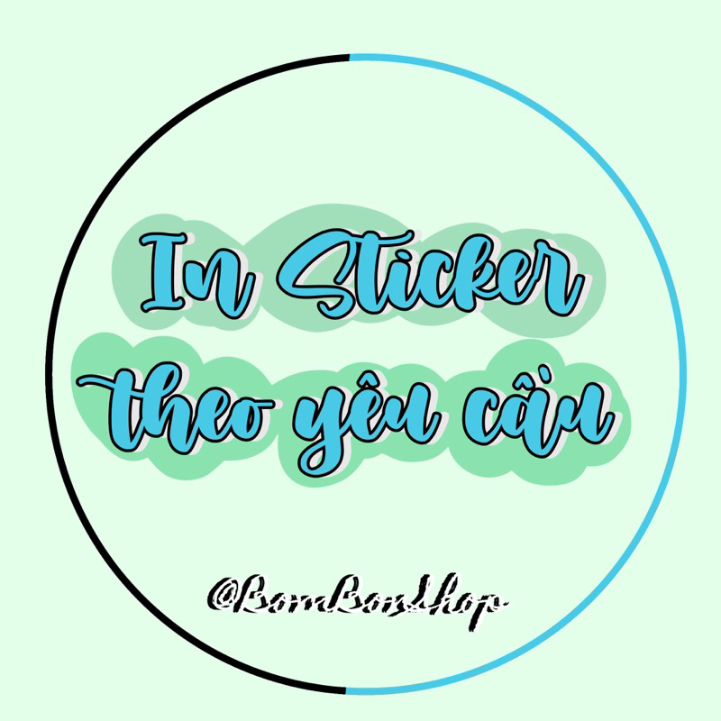 In sticker theo yêu cầu, in nhãn dán logo giấy decal có cắt bế | Shopee ...