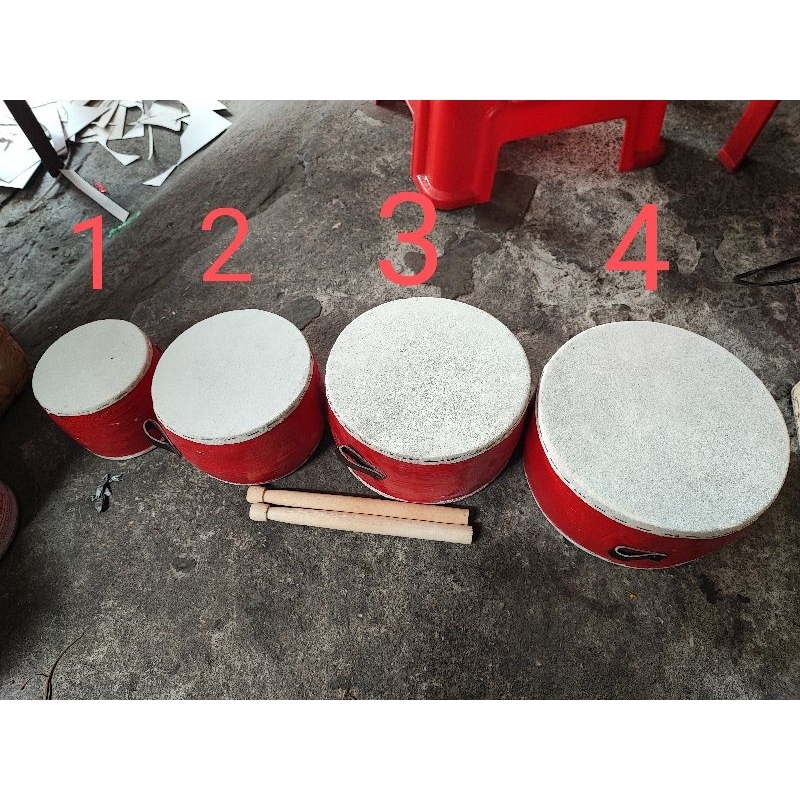 Trống 2 mặt da trắng + bộ gõ | Shopee Việt Nam